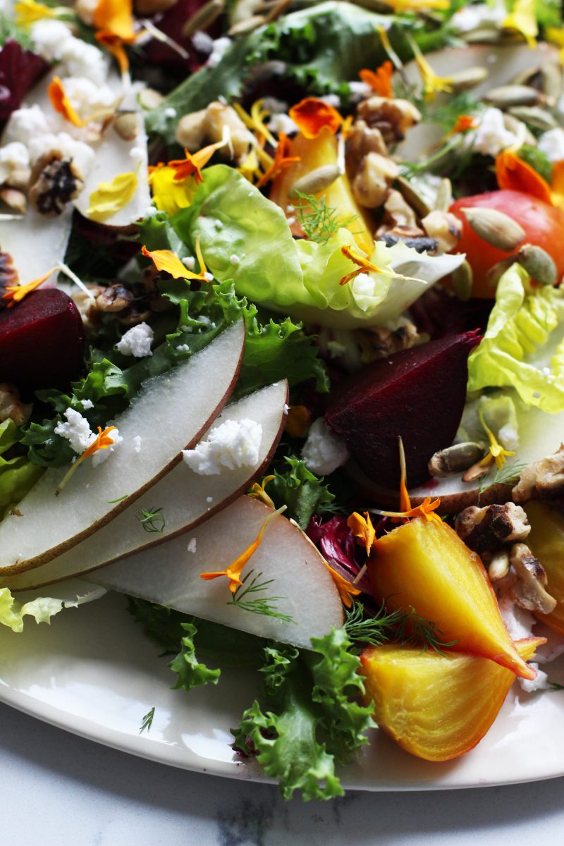 Roasted Beet and Pear Salad – HonestlyYUM