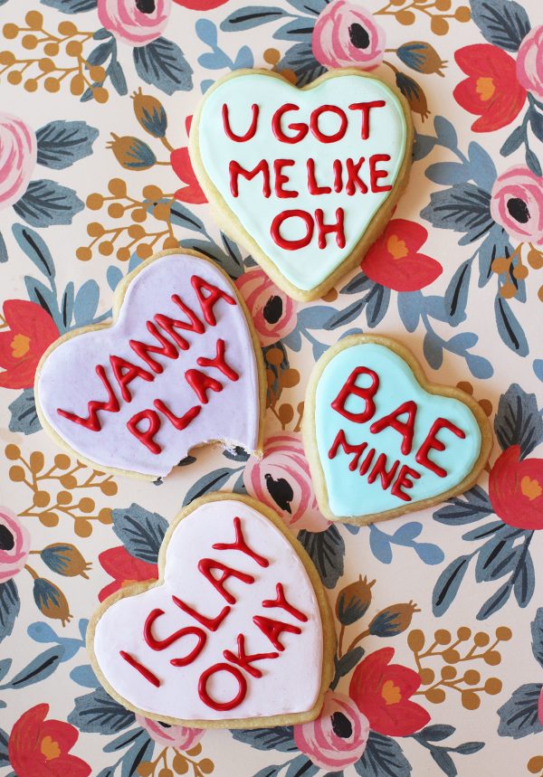 Conversation Heart Cookies – HonestlyYUM